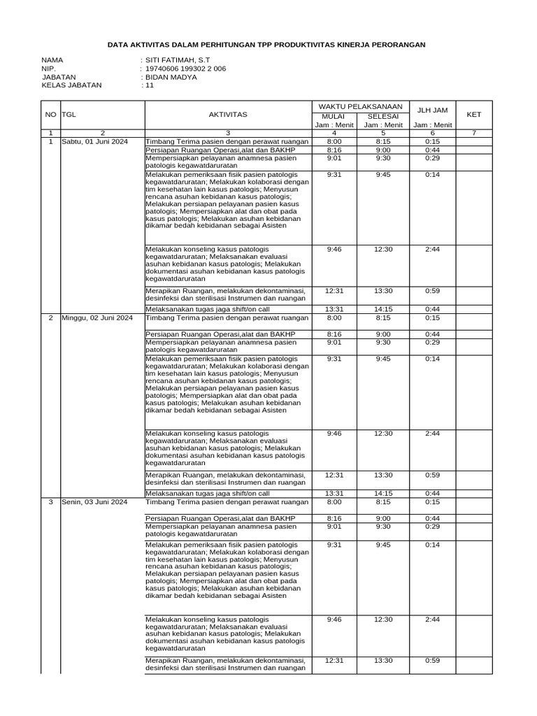 Perhitungan TPP - Siti Fatimah - Fix September 2024 | PDF