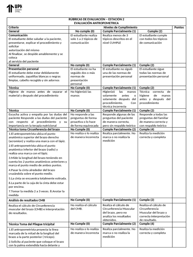 Rubrica Estacion 2 Ecoe | PDF