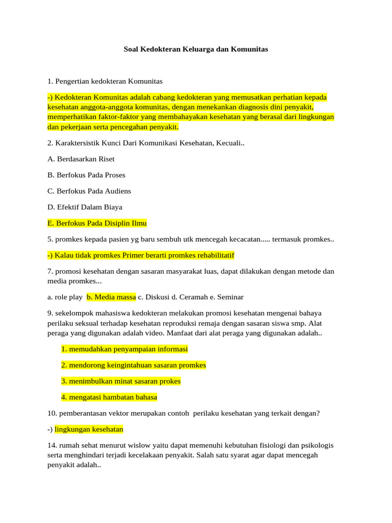 2021 Kedokteran Keluarga Dan Komunitas | PDF