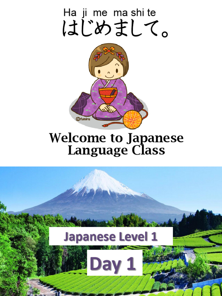 j1 Day 1 2022 Jan For Class | PDF | Japanese Language | Kanji