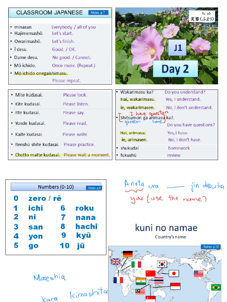 J1 Day 2 (Lesson 1 ①) | PDF