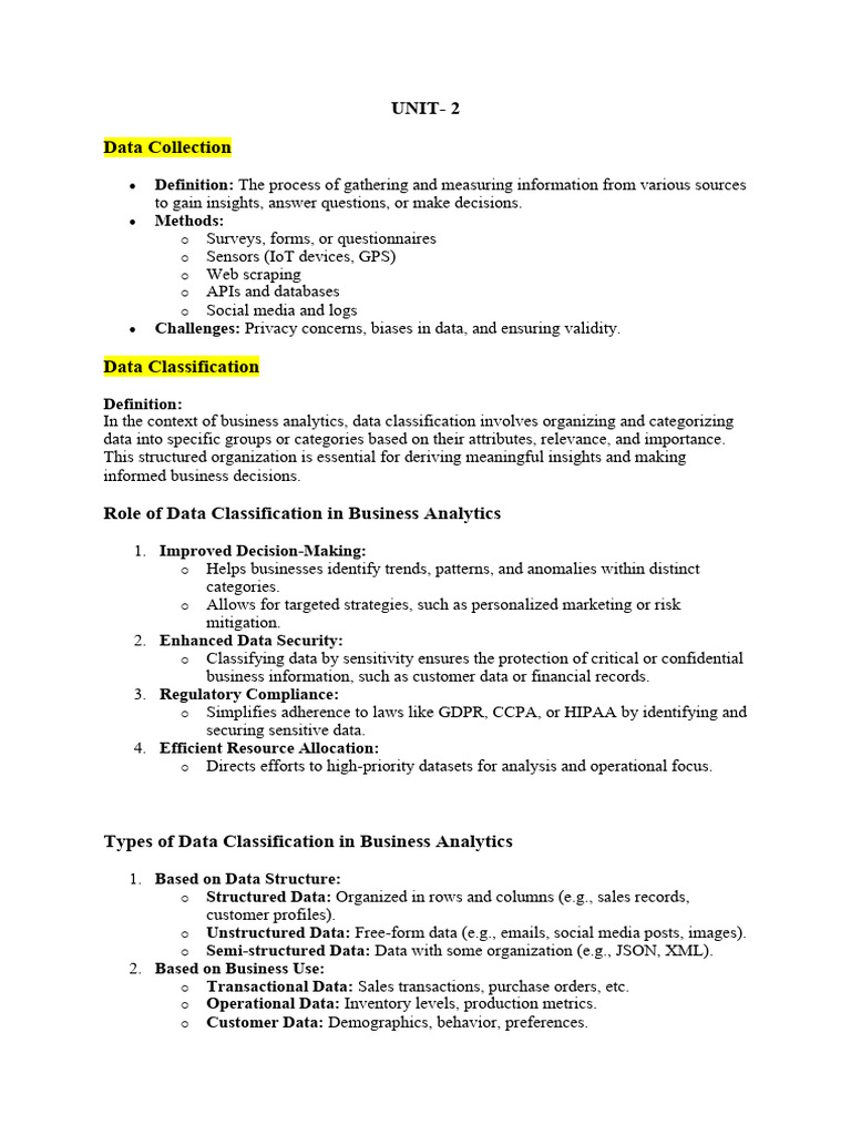 IT01 UNIT 2 | PDF | Outlier | Big Data