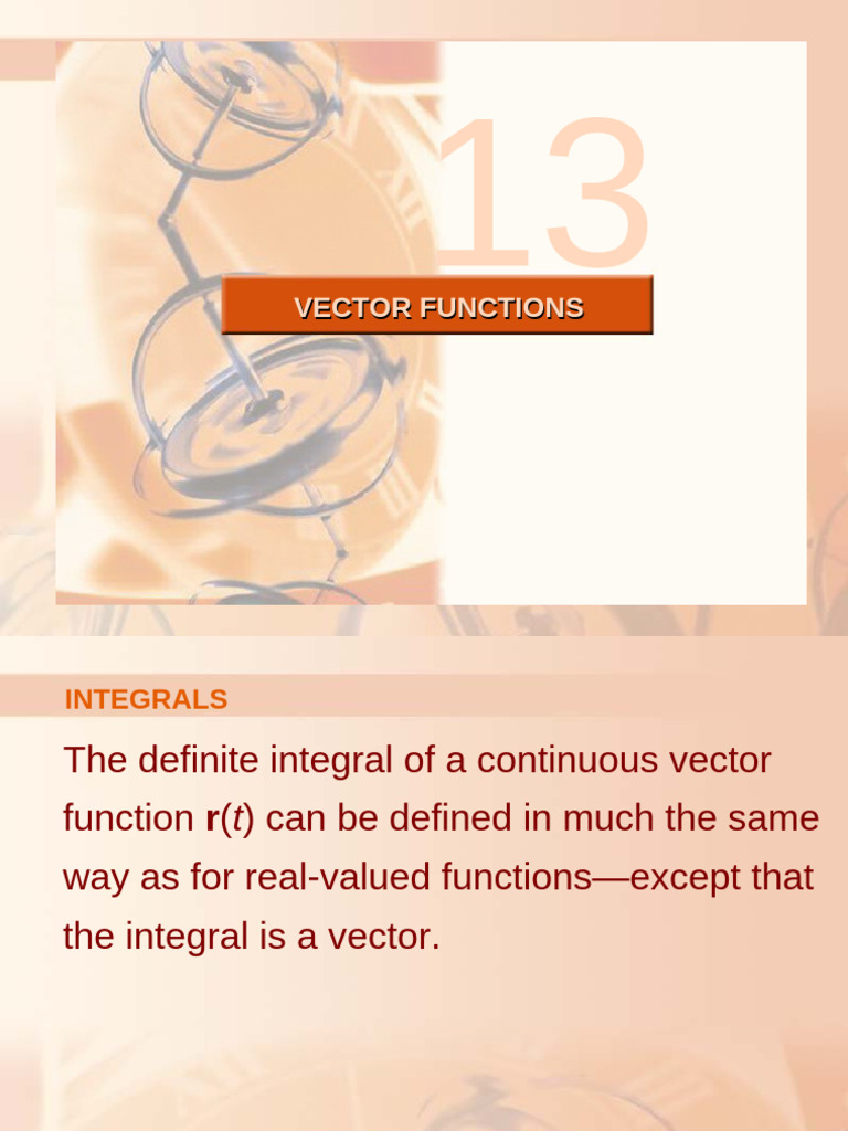 Understanding Vector Function Integrals | PDF