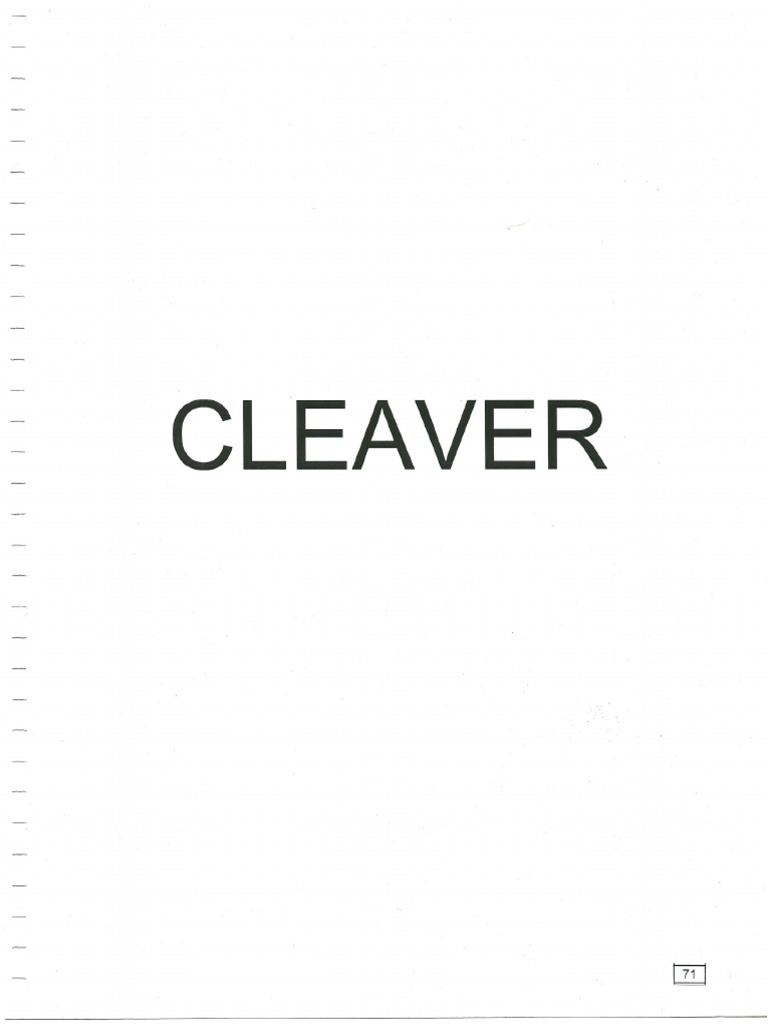Manual Parte 4_Cleaver (1) | PDF