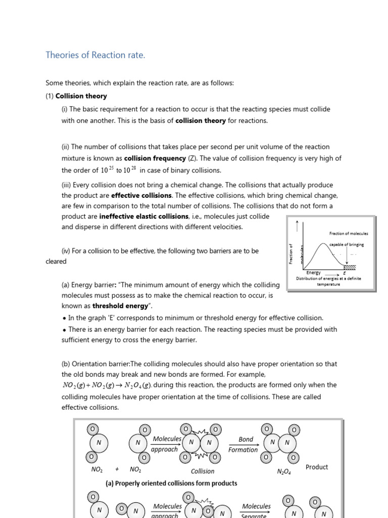 9 - JEE - Chemistry - Chemical Kinetics - Theories of Reaction Rate ...