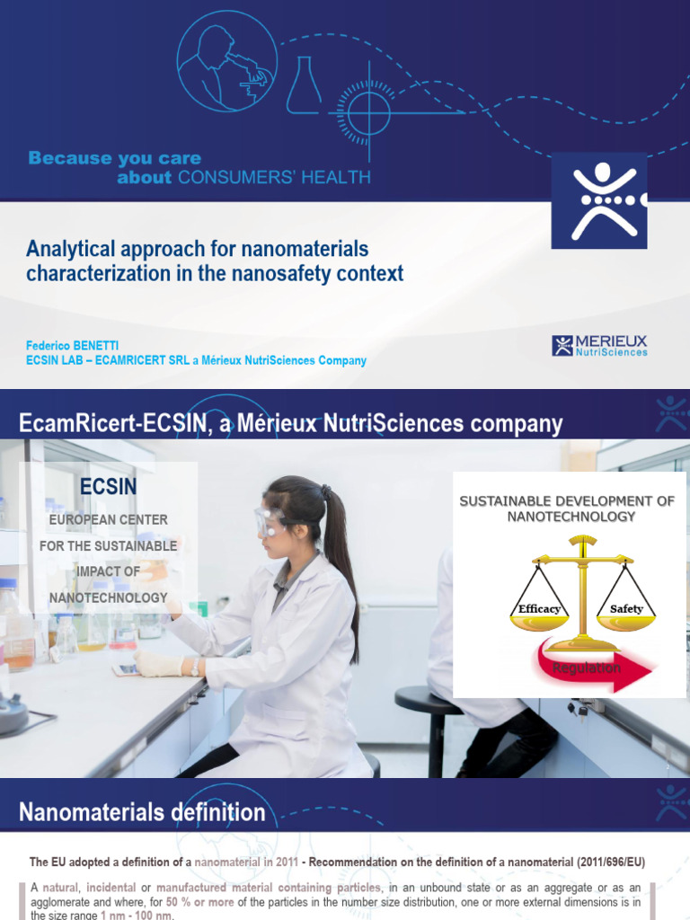 Analytical Approach For Nanomaterials Characterization in The Nanosafety Context | PDF ...