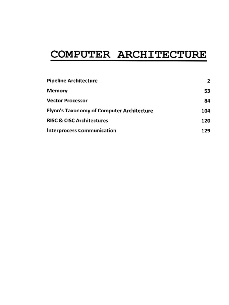 Computer Architecture | PDF