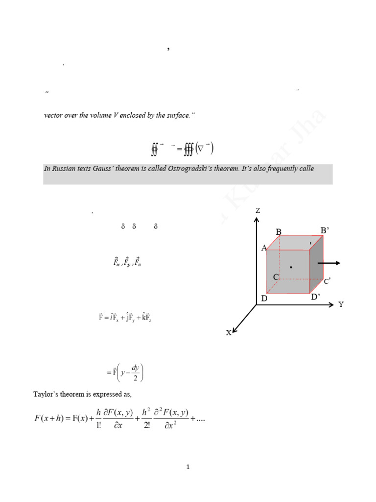 Vector Calculus Theorems Explained | PDF | Flux | Divergence