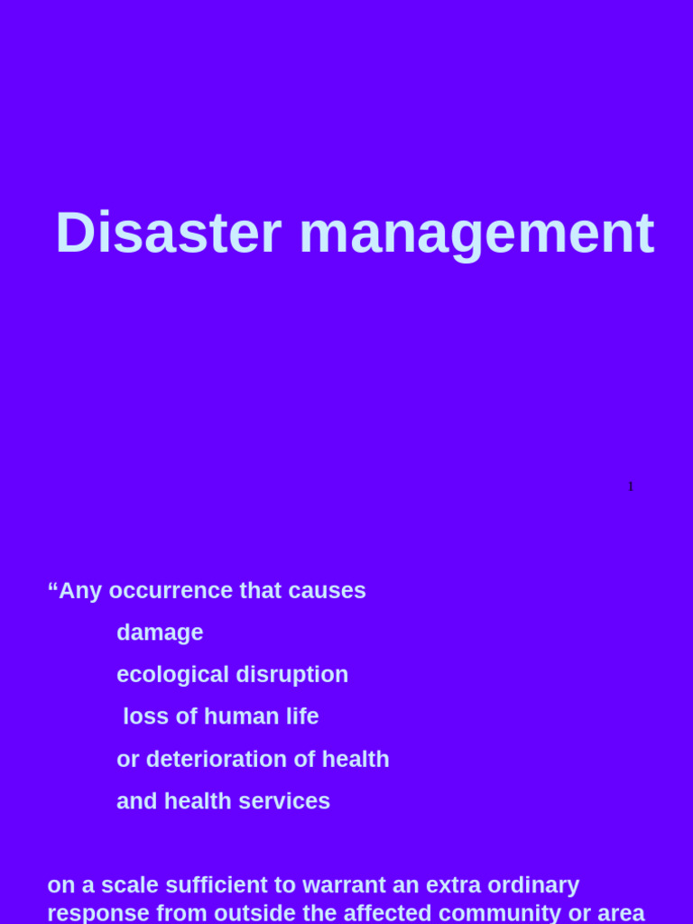 Comprehensive Disaster Management Guide | PDF | Natural Disasters ...