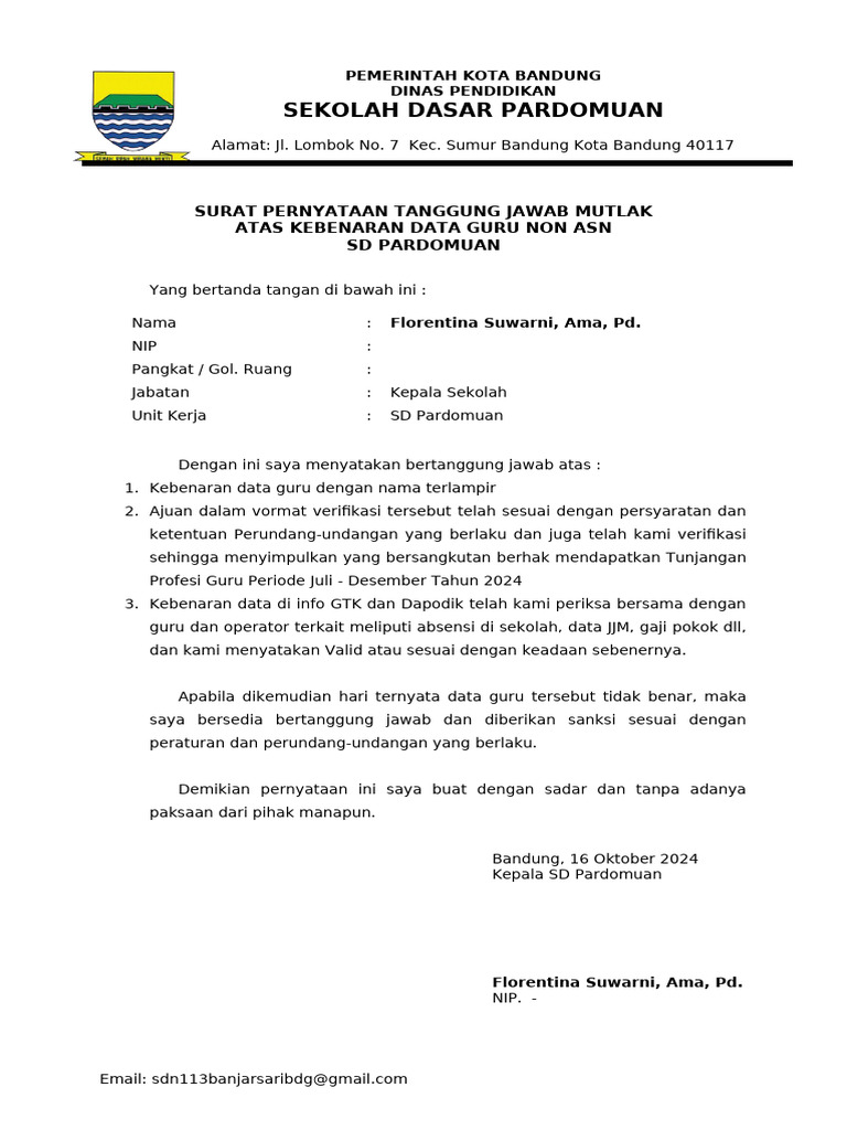 Format Usulan Tpg Guru 2023[1] | PDF
