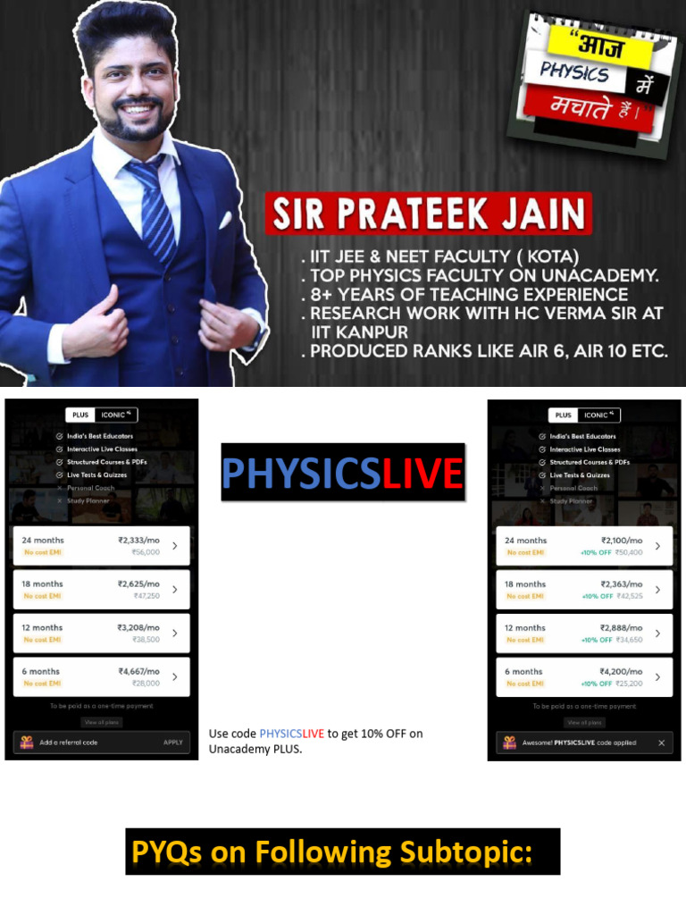 3 Conductors Non Conductors - JEE Main PYQs 1679486502210 | PDF ...