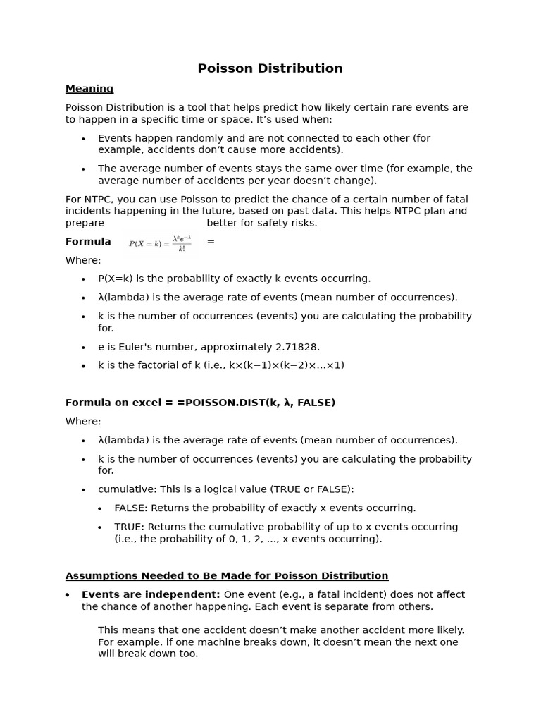 Poisson Distribution | PDF | Poisson Distribution | Teaching Mathematics