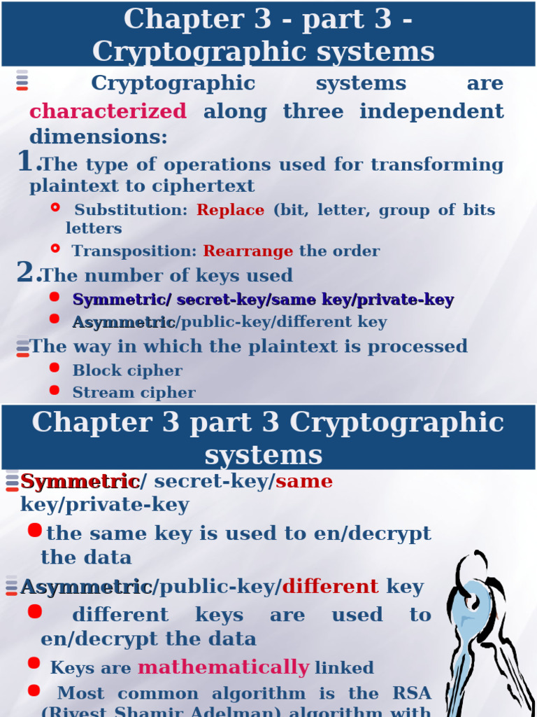 CompSec 4035 Chapter 3 Lesson 3 | PDF | Cryptography | Key (Cryptography)