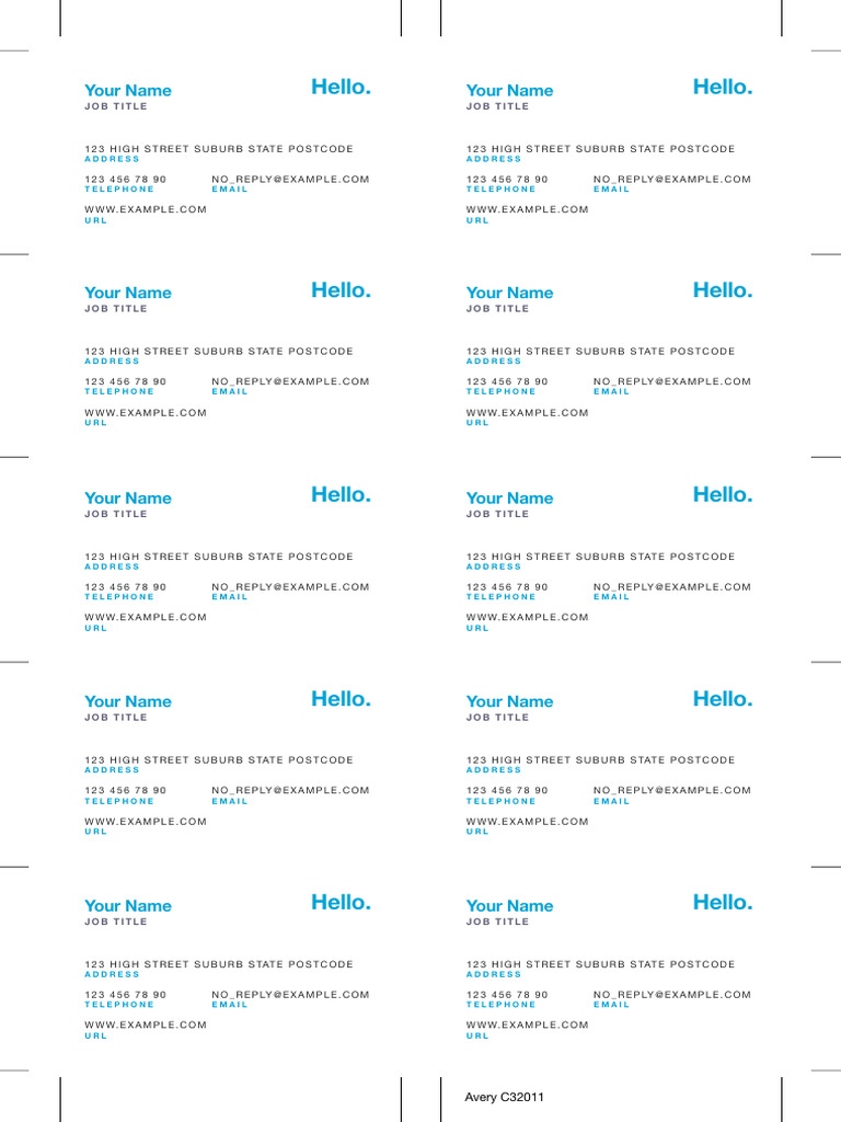 Informal Business Cards | PDF | Hypertext | Web Design