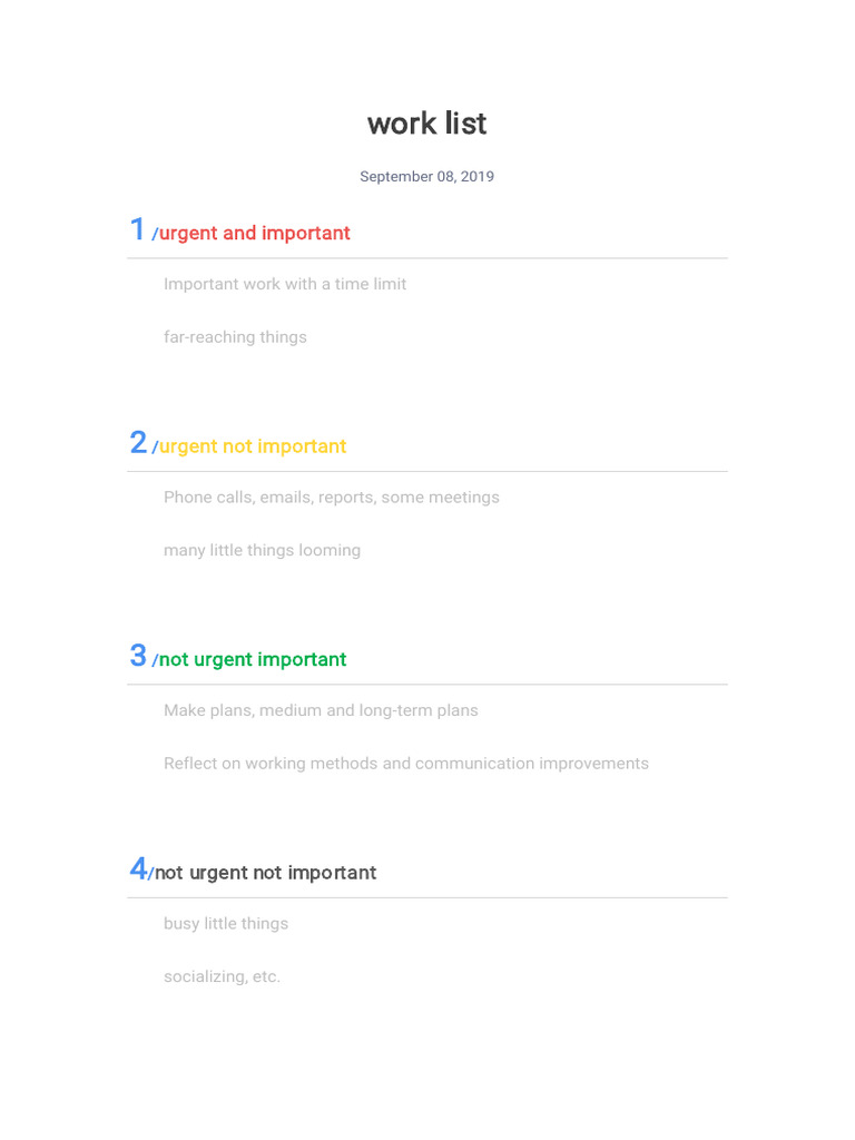 Work List-WPS Office | PDF
