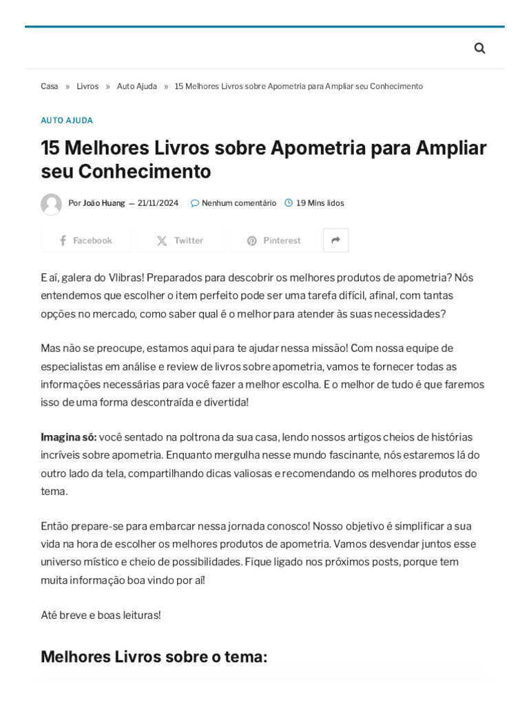 15 Melhores Livros Sobre Apometria para Ampliar Seu Conhecimento - Vlibras | PDF | Livros ...