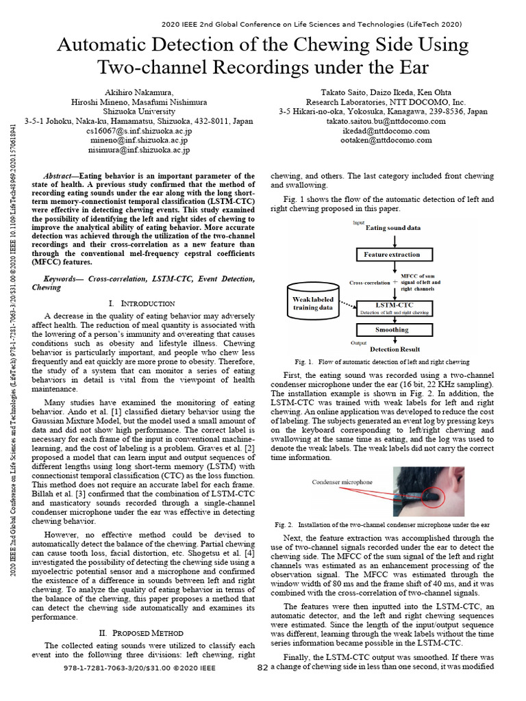 Automatic Chewing Side Detection Method | PDF