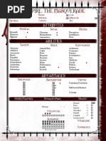 VTM 20th Anniversary Character Sheet | PDF | Role Playing Games | Leisure
