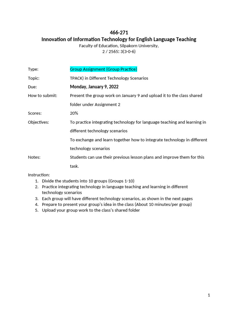 Assignment 2-Group | PDF | Learning | Pedagogy