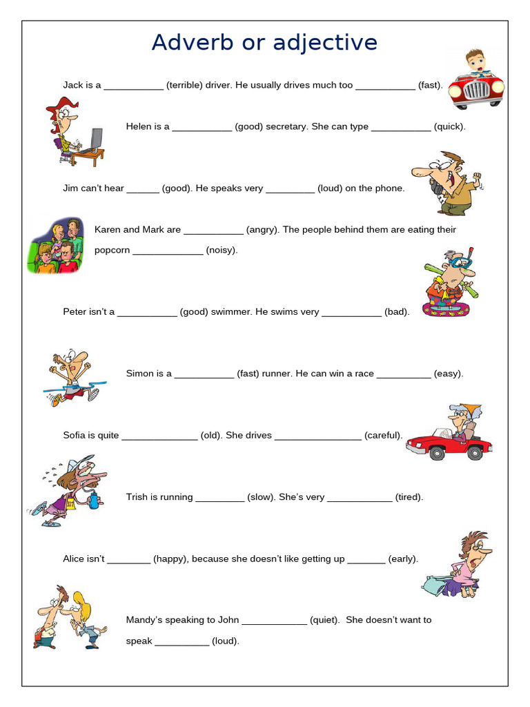 Adverb and Adjective Usage Guide | PDF