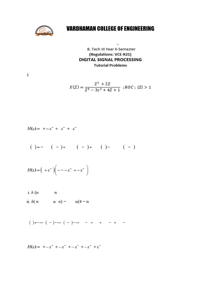 Module - 3 Tutorial Problems | PDF