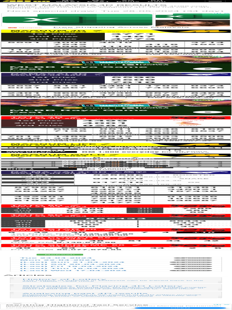 4D88 Live 4D Results - Magnum, Sports ToTo 4D, DaMaCai 1+3D | PDF ...