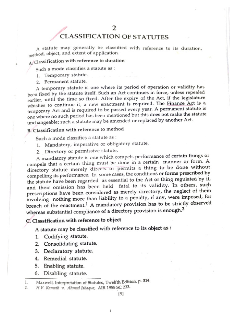 Types of Statute | PDF