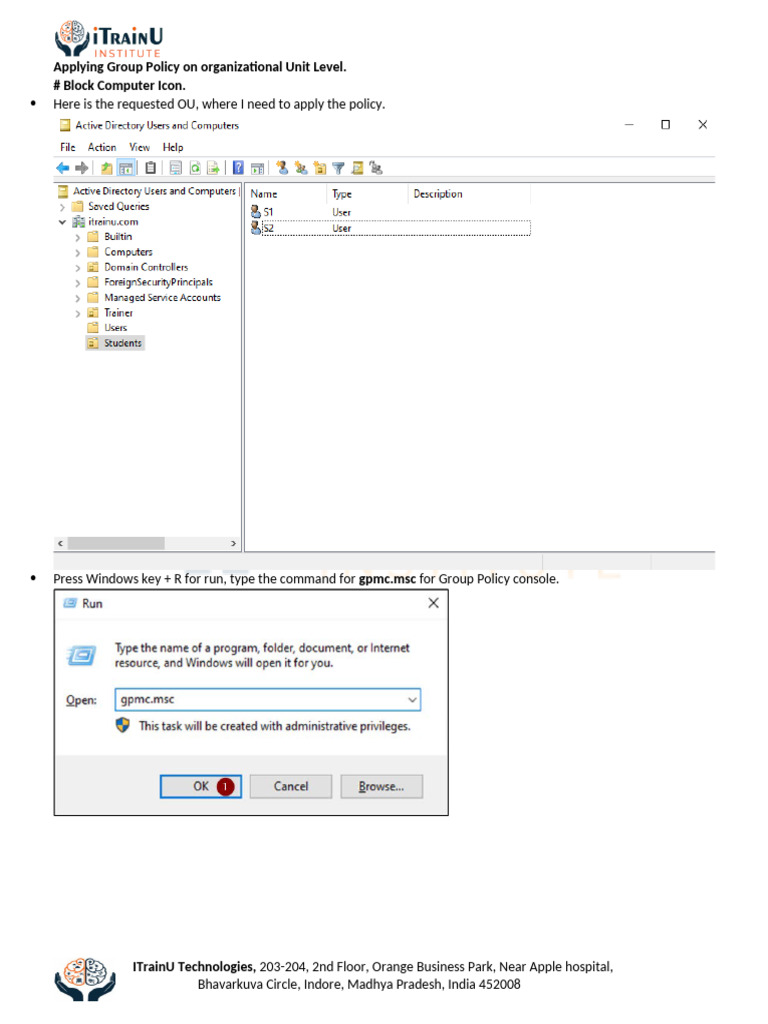 GPMC - Ou Level - Remove Icons | PDF