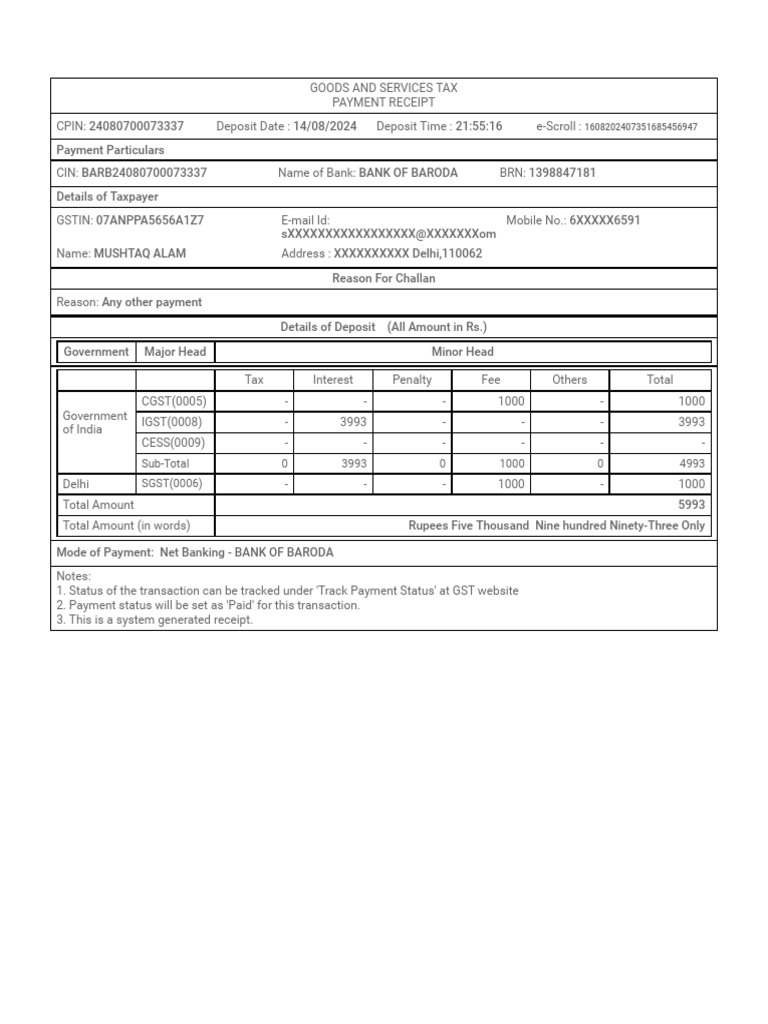 GST-Challan Receipt (1) | PDF