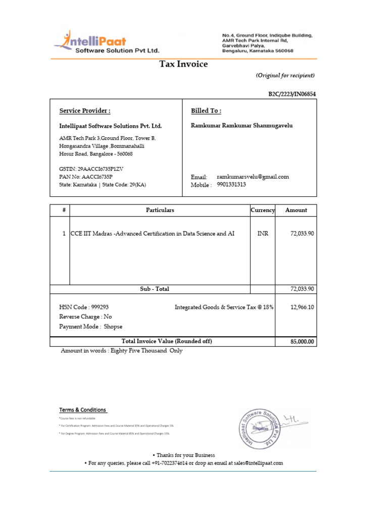 Intellipaat_Fees | PDF | Services (Economics) | Money