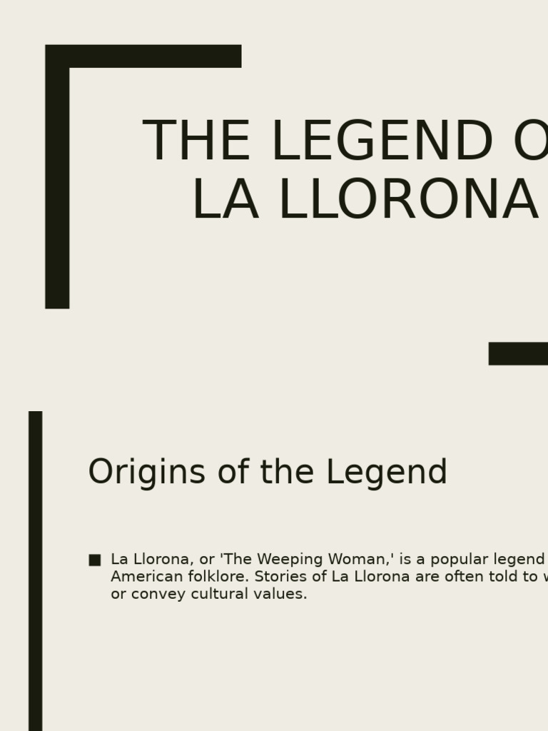 La Llorona Legend Presentation | PDF