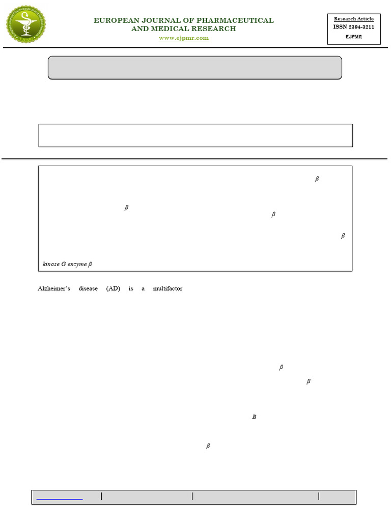 AP1 | PDF | Docking (Molecular) | Amyloid Beta
