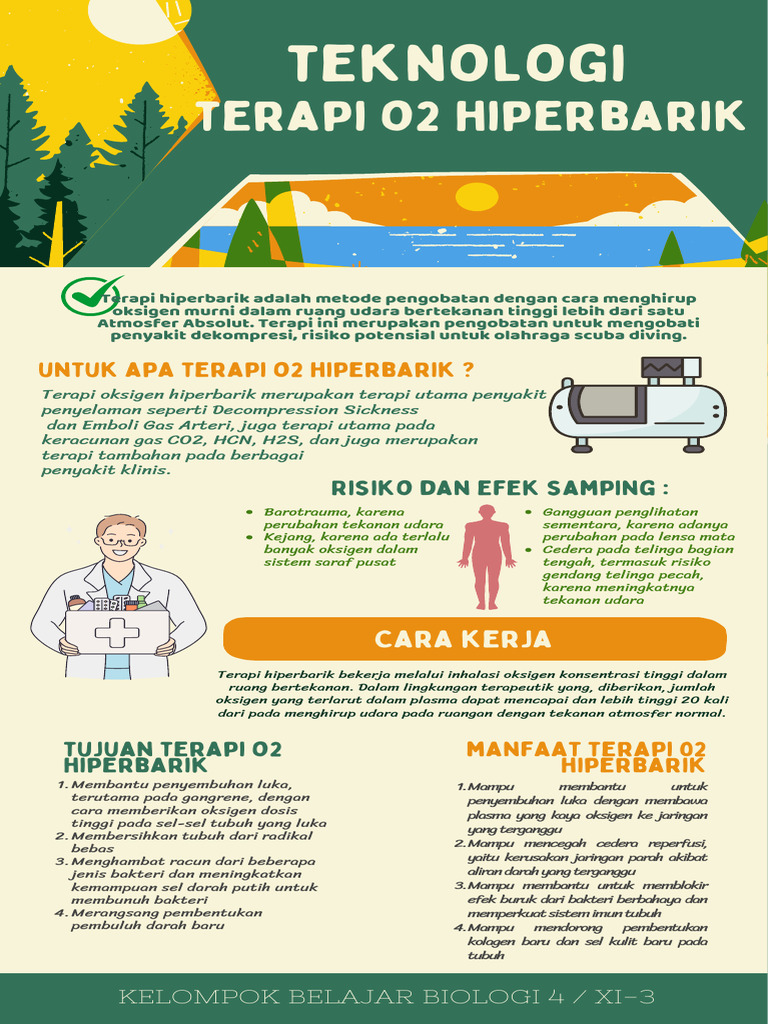 Infografis Teknologi Terapi O2 Hiperbarik | PDF