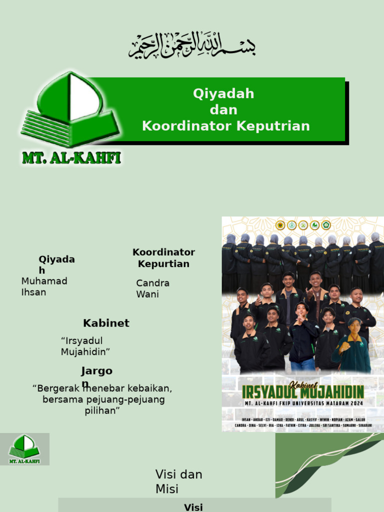 Qiyadah & Keputrian MT. Al-Kahfi 2024 | PDF