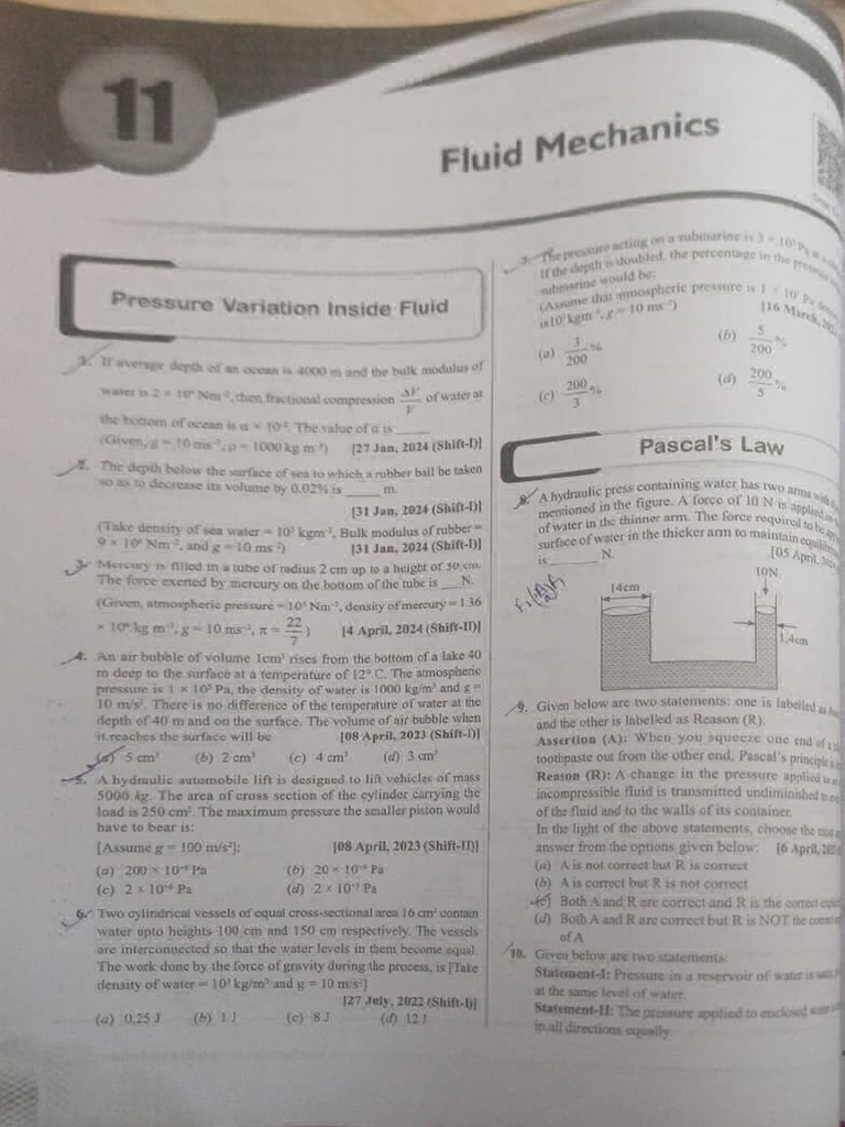 Fluids Pyqs | PDF | Mechanical Engineering | Continuum Mechanics