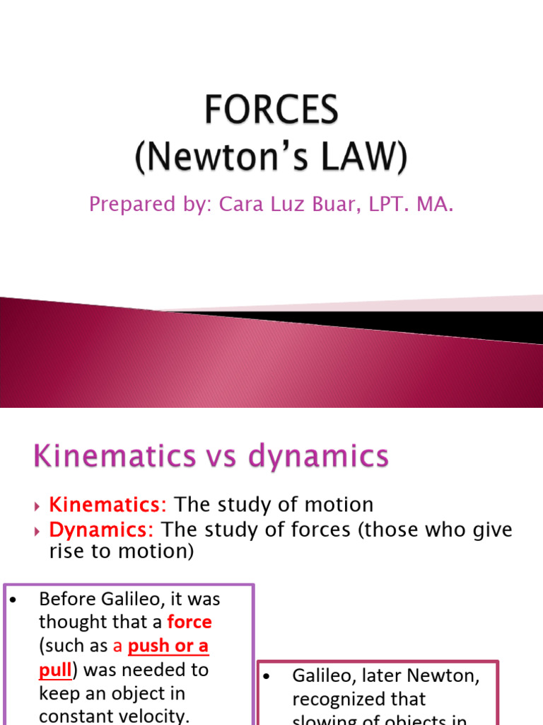 Dynamics+(1) | PDF | Force | Inertia