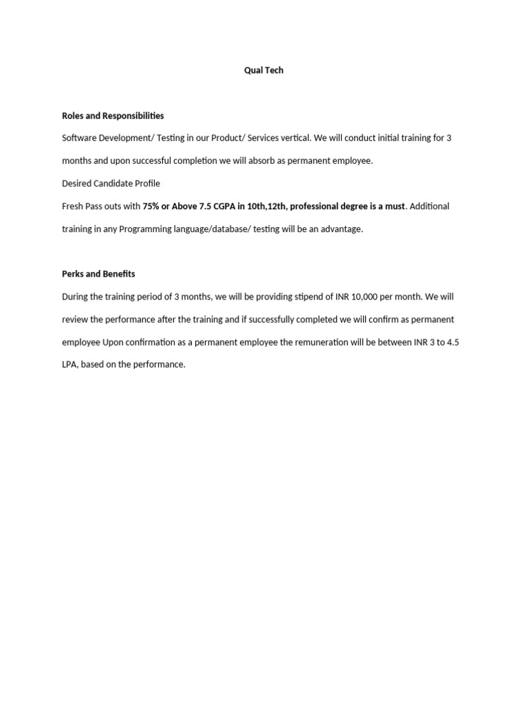 QualTech Details | PDF