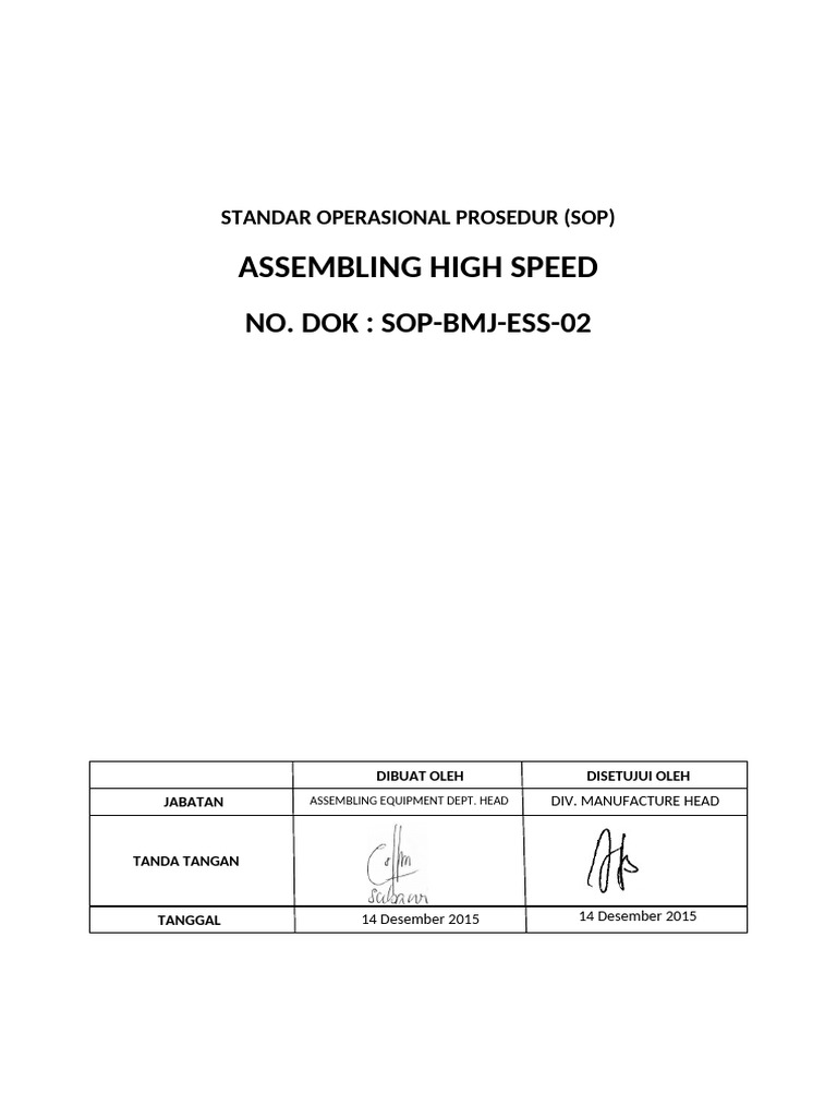 KOP SOP ESS-02 | PDF