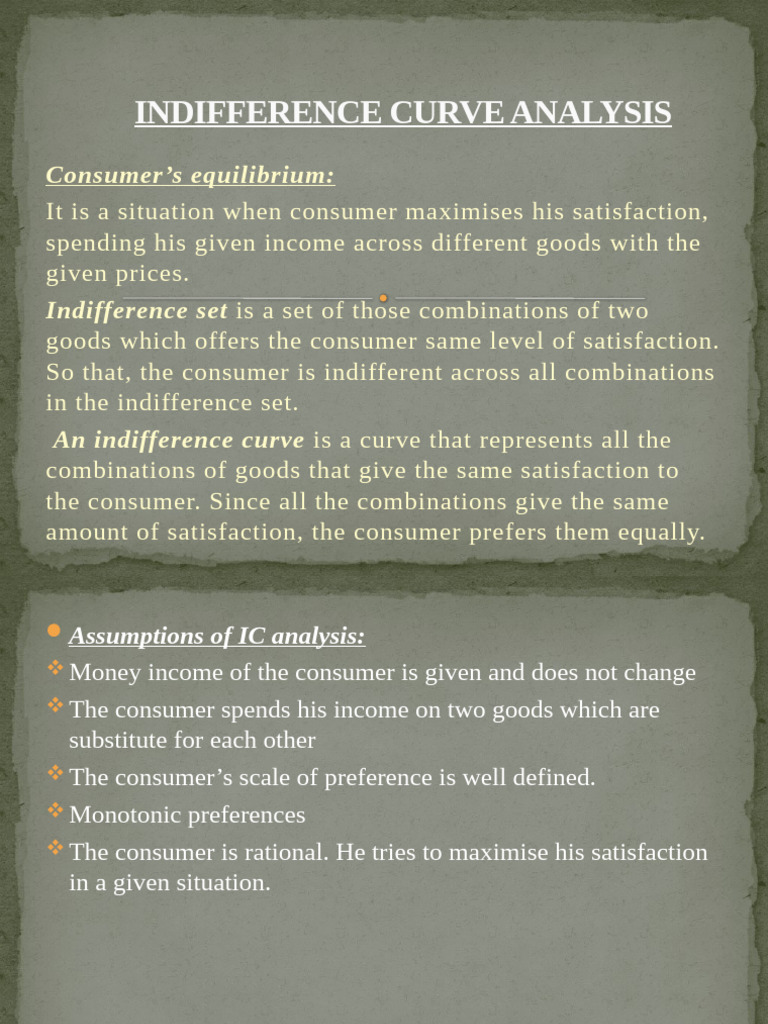 INDIFFERENCE CURVE ANALYSIS-PPT (1) | PDF | Economic Theories ...