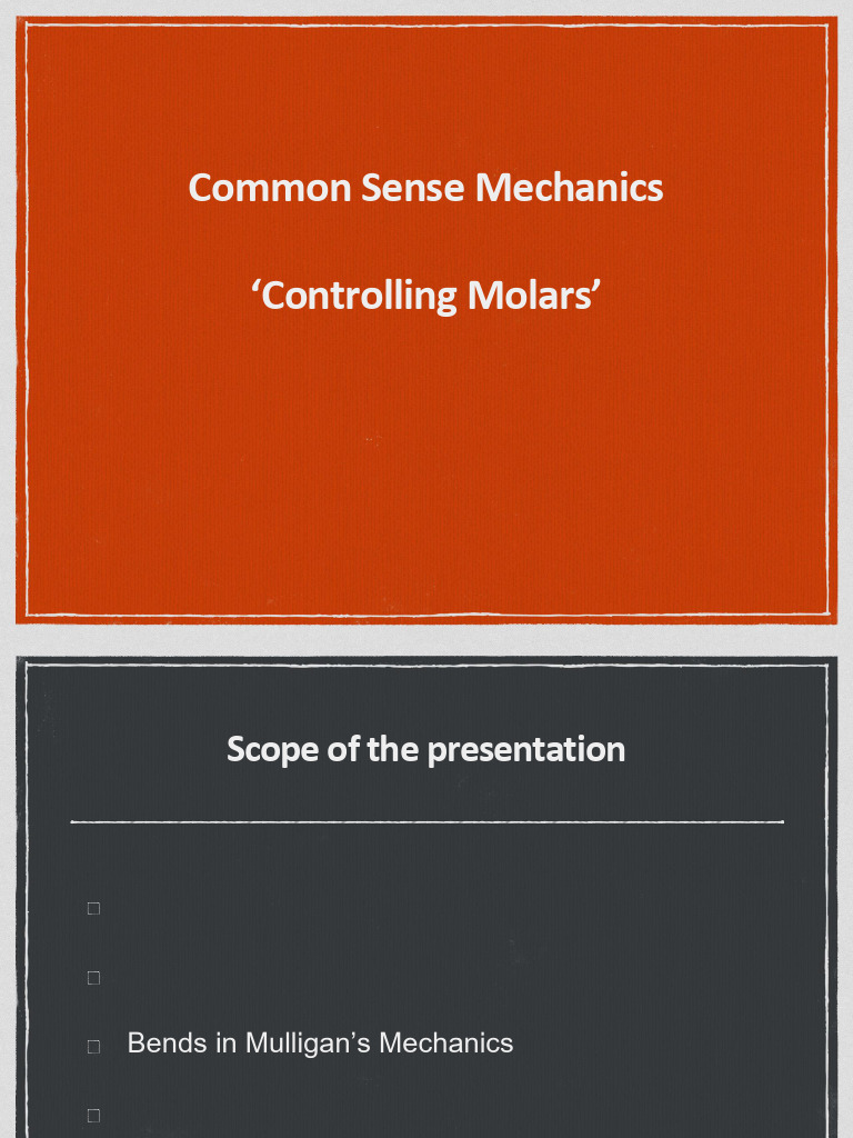 Mulligan's Mechanics in Orthodontics | PDF | Dentistry Branches ...