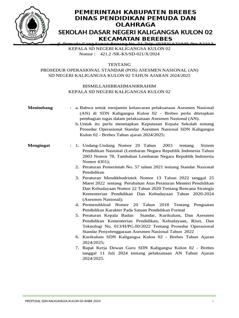 pROPOSAL ANBK RANJENG | PDF