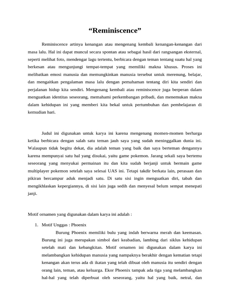 Desain Ornamen Reminiscence | PDF