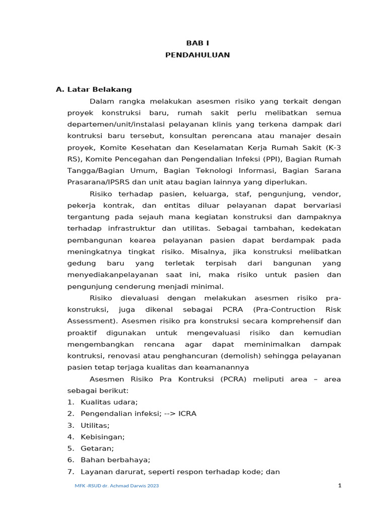 Panduan PCRA | PDF