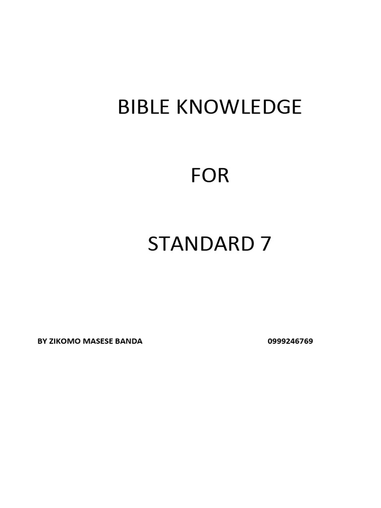 Bible Knowledge for Standard 7 | PDF | Samson | Sacraments