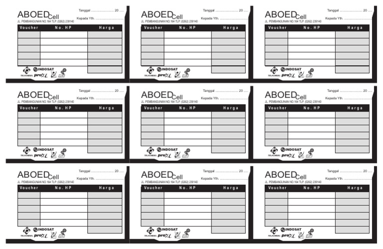 Daftar Harga Voucher Pulsa | PDF