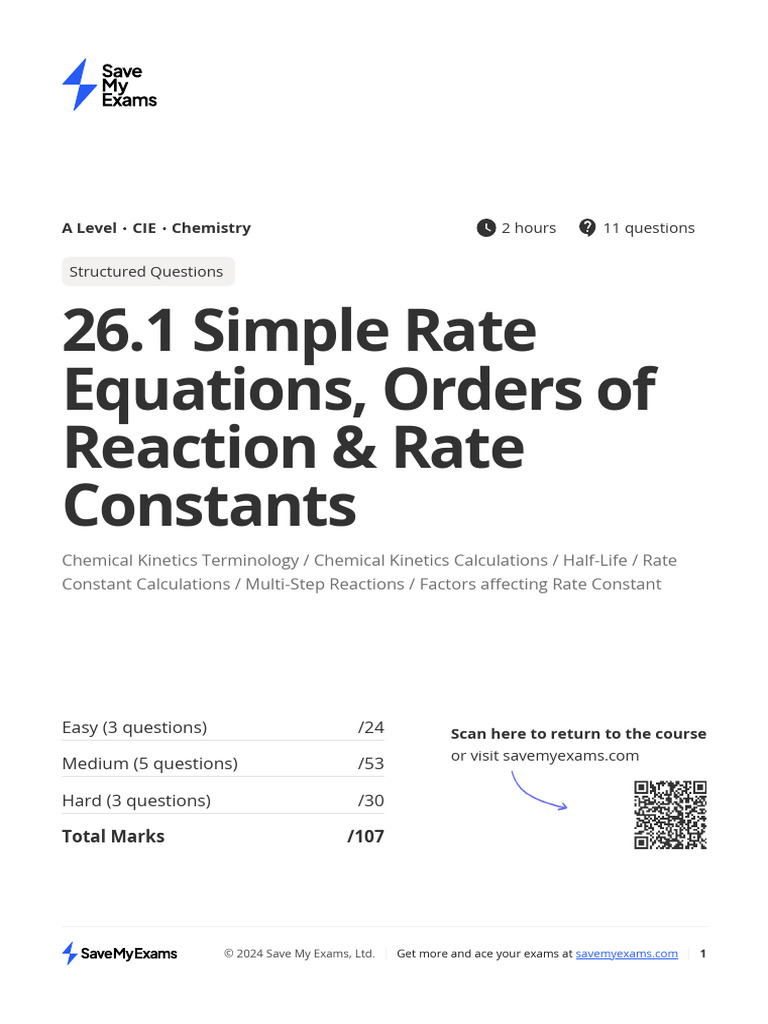 26-1-simple-rate-equations-orders-of-reaction-and-_241218_134544 | PDF ...