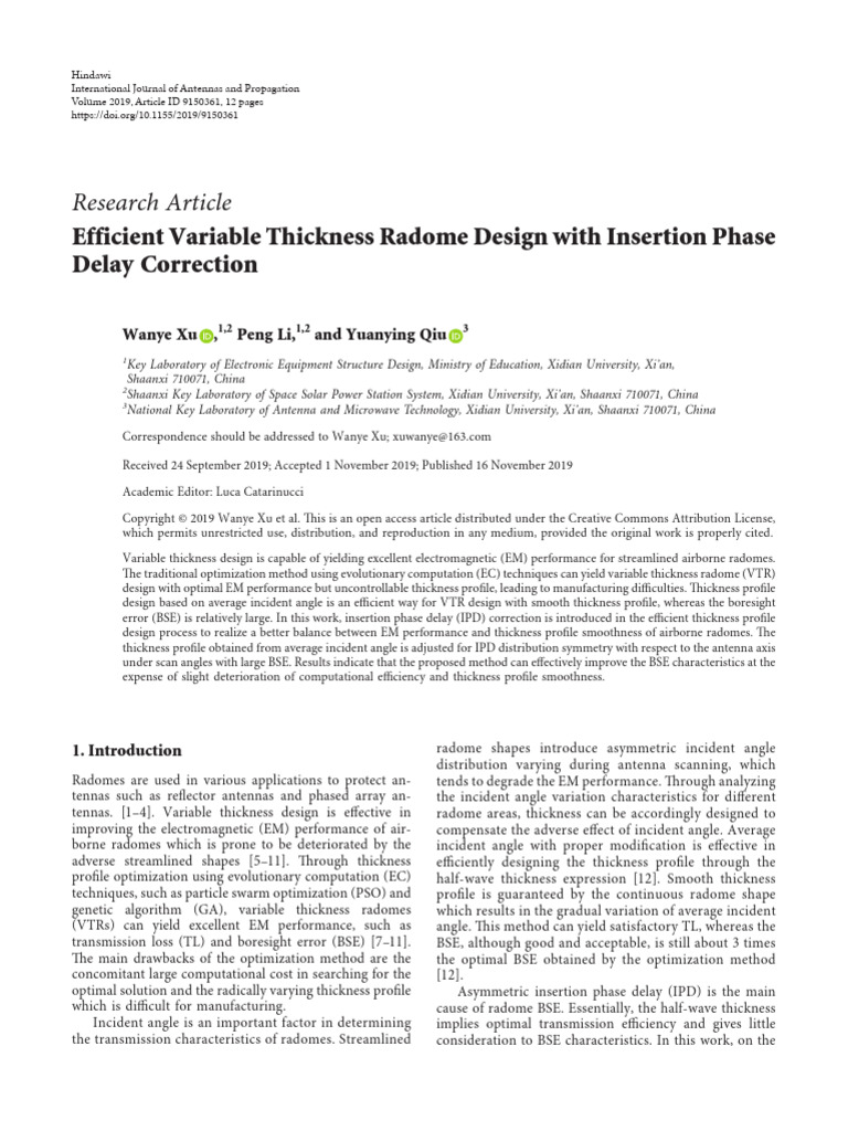 Efficient_Variable_Thickness_Radome_Design_with_In | PDF | Antenna (Radio) | Electromagnetic ...