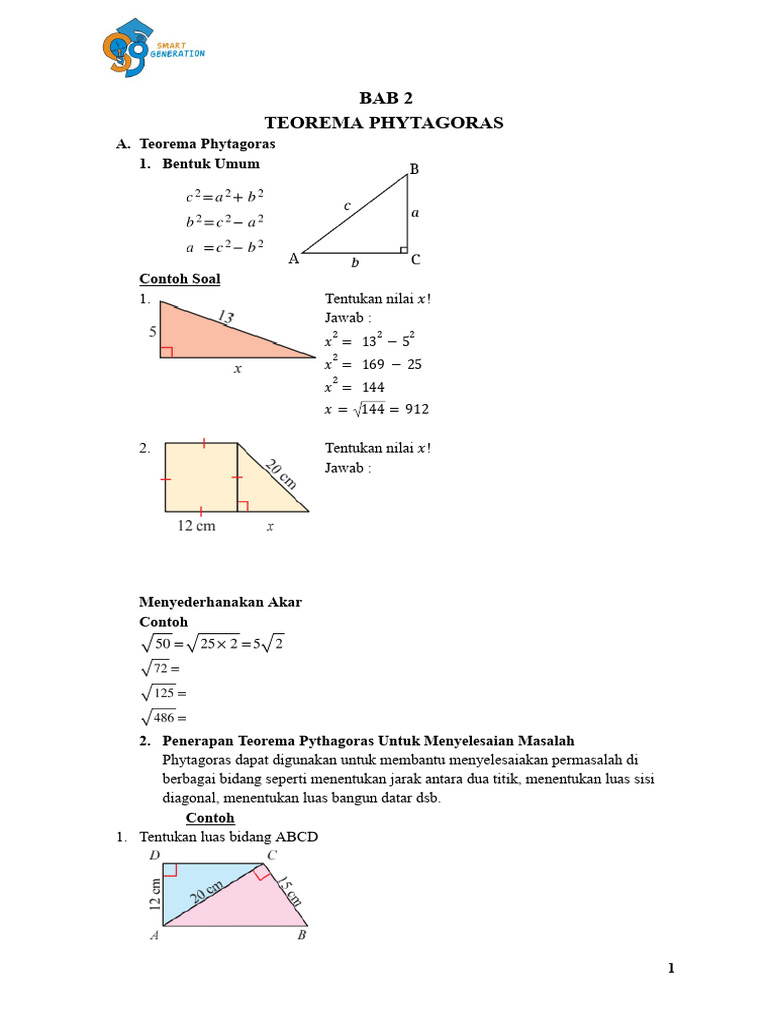 Bab 2_Klas 8_Phytagoras | PDF