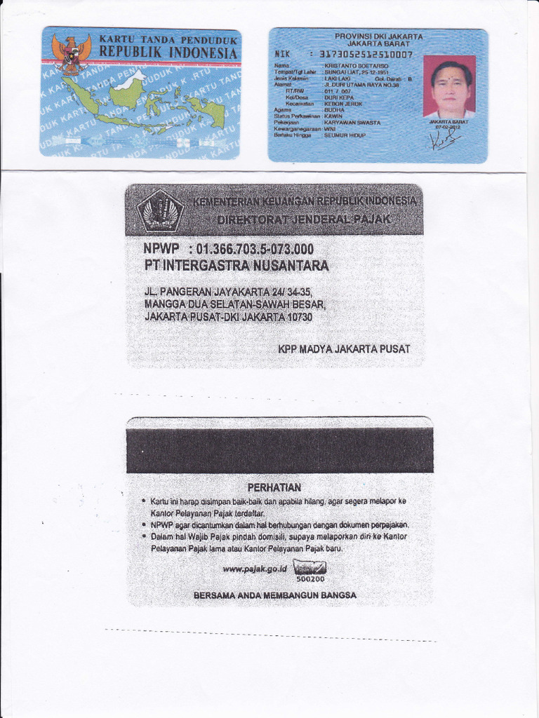 KTP NPWP PAK KRISTANTO | PDF
