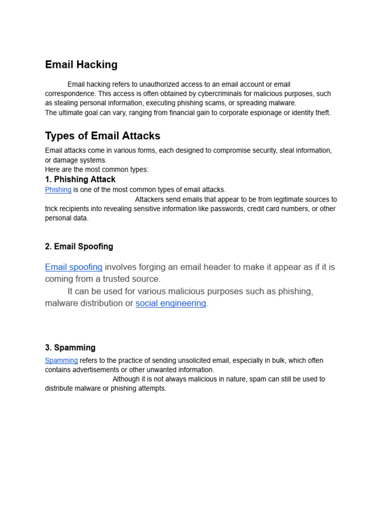 Email Hacking | PDF | Phishing | Cybercrime